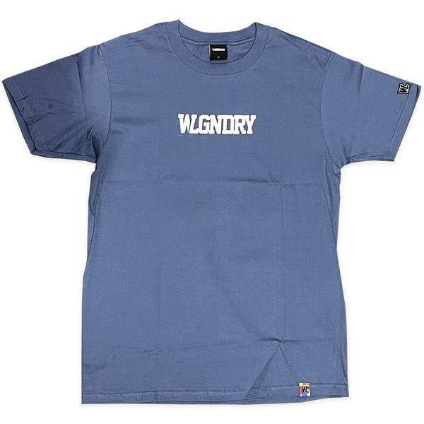 WL STUB LOGO SHIRT SLATE NAVY WHITE – WELEGENDARY